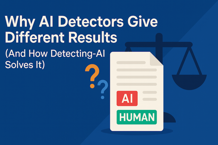 Why AI Detectors Give Different Results (And How Detecting-AI Solves It)