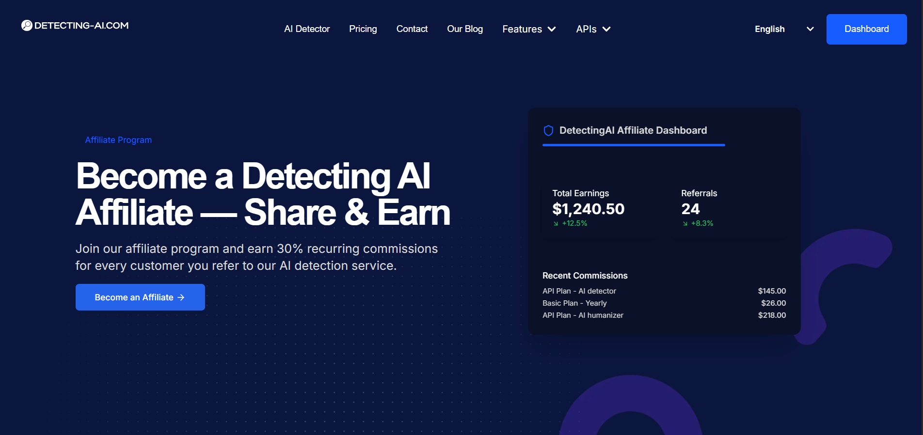 Join Our Affiliate Program | Earn with Detecting AI