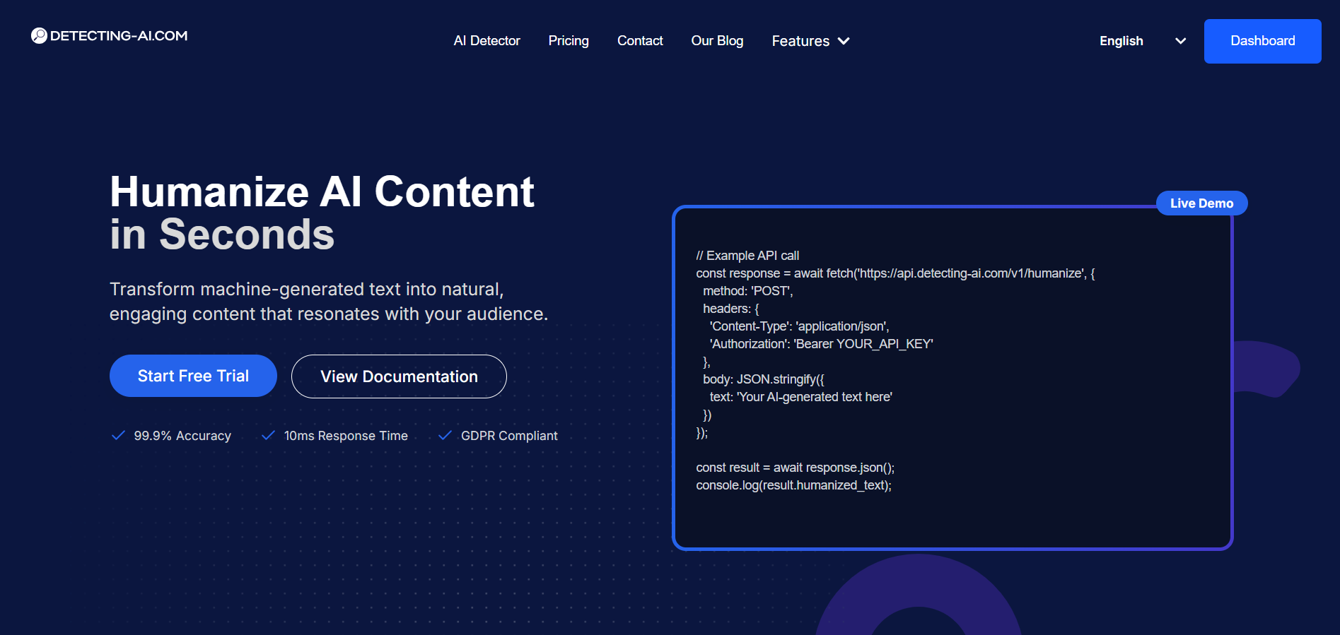AI Content Humanizer API - Transform AI Text into Natural Human Writing