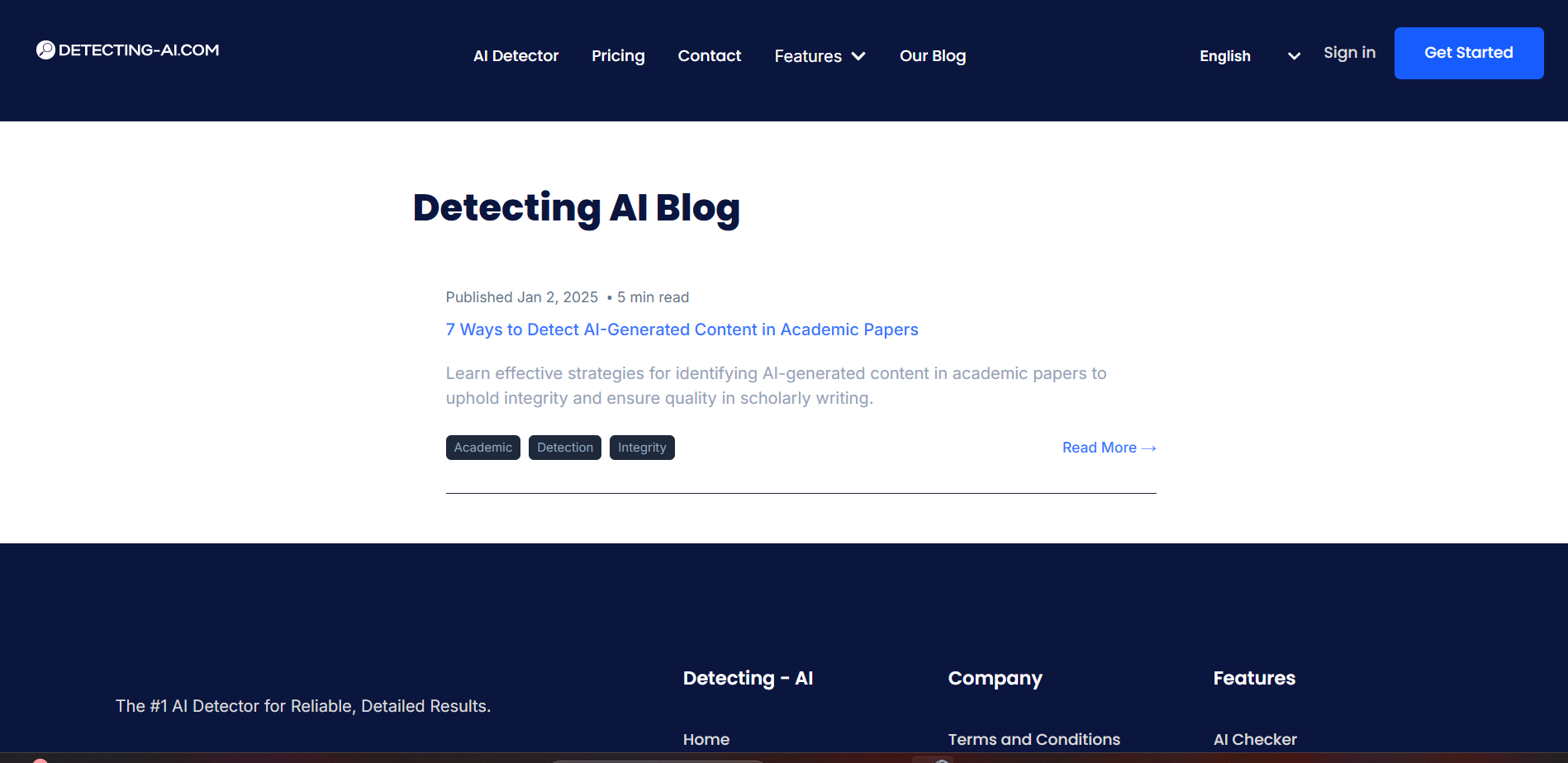 Detecting AI Blog