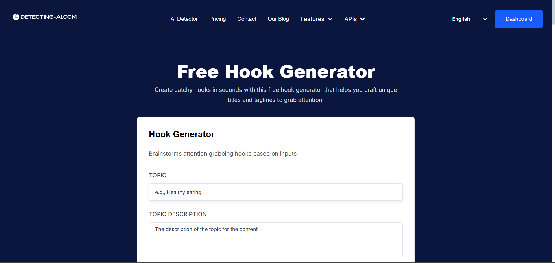 Gerador de Ganchos Gratuito - Crie Ganchos Envolventes e Clicáveis ...