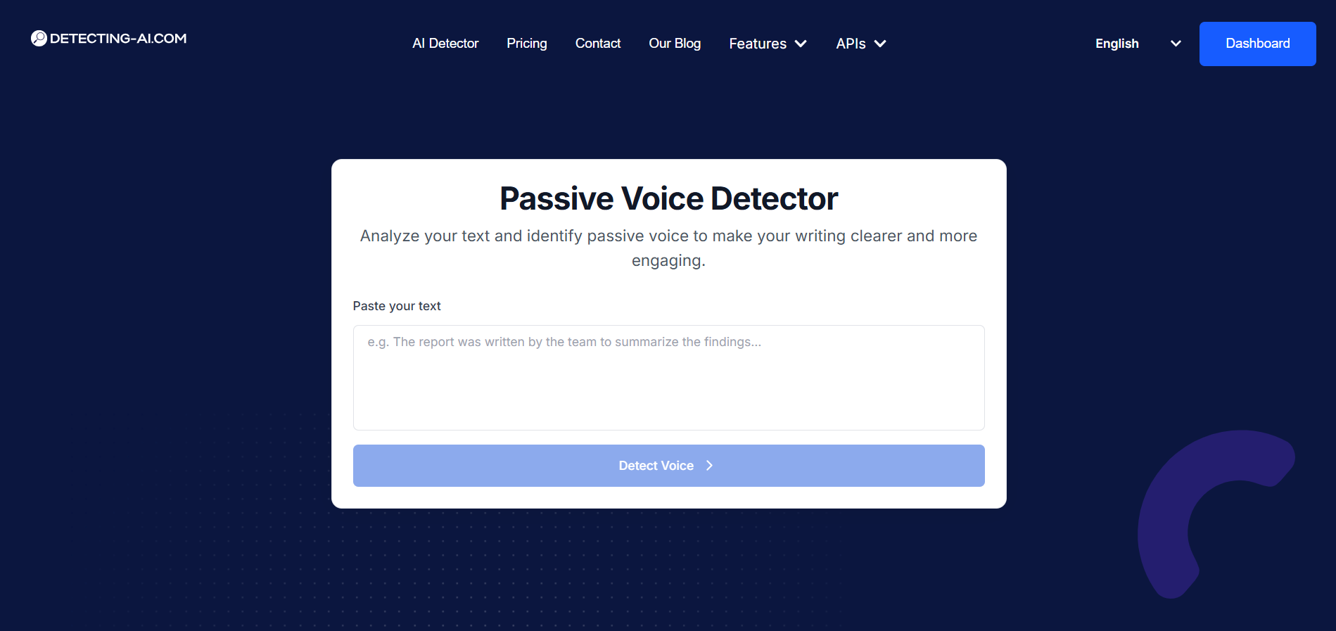 Detector de voz pasiva: Mejora tu escritura al instante