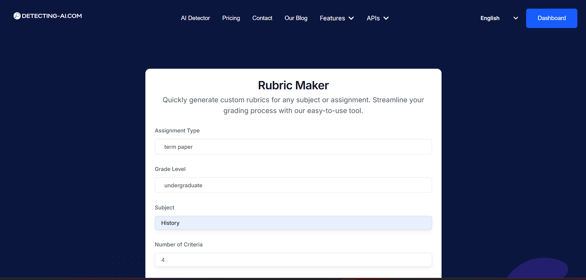 Rubric Maker: Create Clear, Custom Rubrics in Seconds